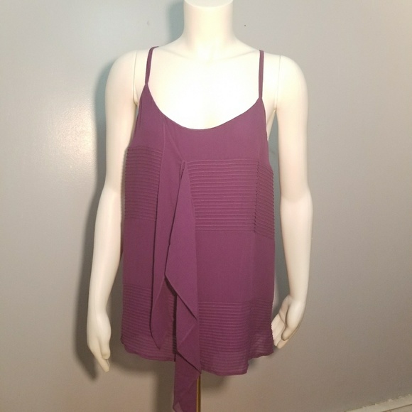 Madison Marcus | Tops | Madison Marcus Pintucked Ruffled Silk Tankcami ...